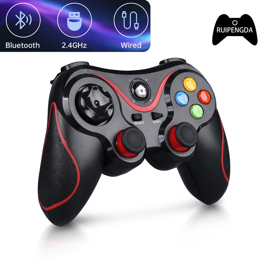 V8 Bluetooth Controller 2.4G Wireless Controller สําหรับ PS3/PS4 ...