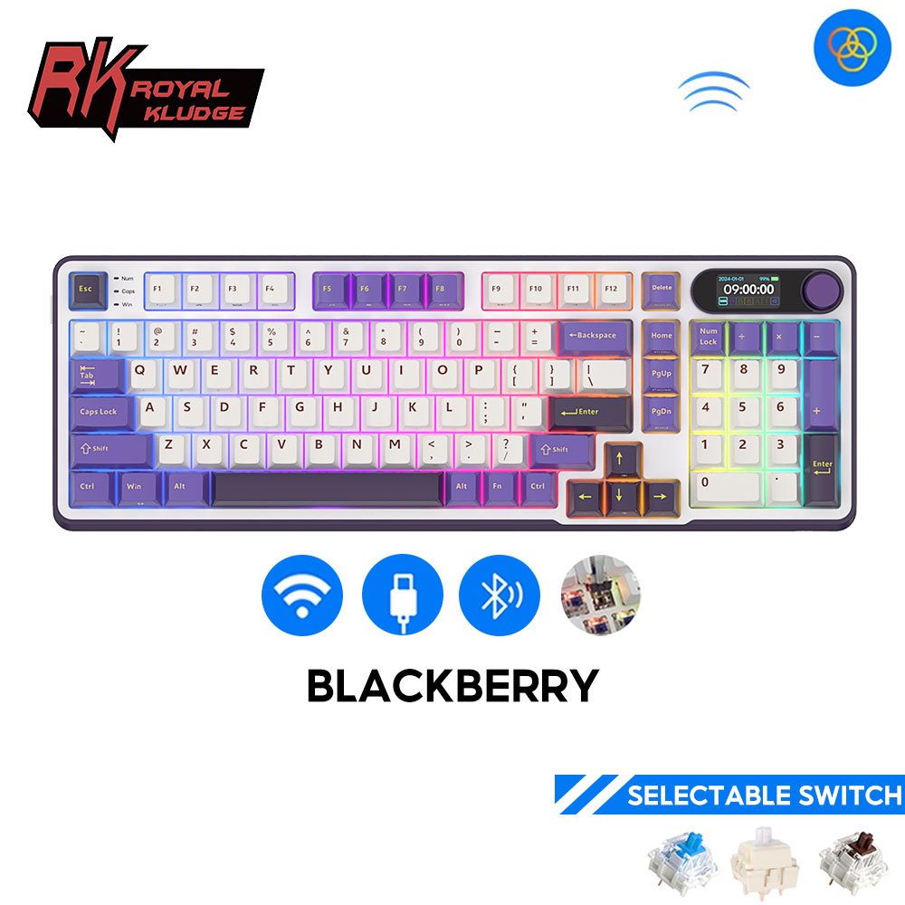 ใหม ่ RK Royal Kludge RK S98 Blackberry 98 Key Tri-Mode RGB แบบมีสาย ...