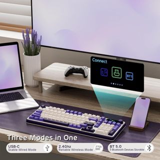 ใหม ่ RK Royal Kludge RK S98 Blackberry 98 Key Tri-Mode RGB แบบมีสาย ...