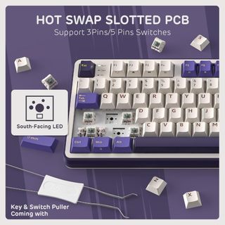 ใหม ่ RK Royal Kludge RK S98 Blackberry 98 Key Tri-Mode RGB แบบมีสาย ...