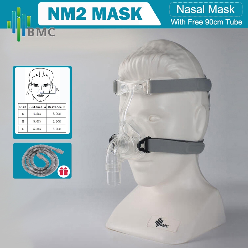 Bmc NM2 CPAP หน้ากากออกซิเจนพร้อมฝาปิด M-size สําหรับการรักษาที่บ้านของ ...