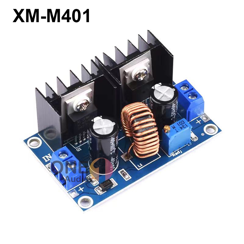 OneAudio เครื่องแปลงไฟปรับ XL4016 XH-M401 DC 4-40V step down แรงดันไฟฟ้า LED โวลต์มิเตอร์ PWM DC ...