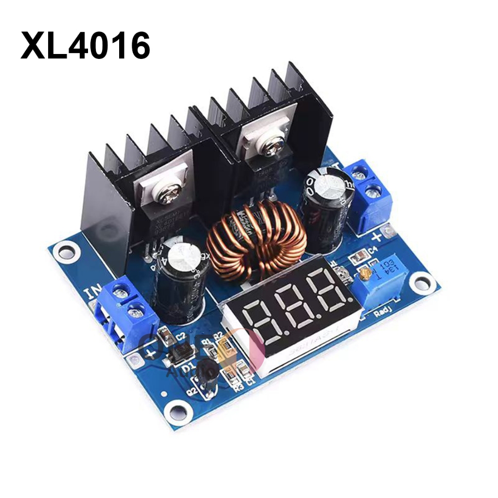 OneAudio เครื่องแปลงไฟปรับ XL4016 XH-M401 DC 4-40V step down แรงดันไฟฟ้า LED โวลต์มิเตอร์ PWM DC ...