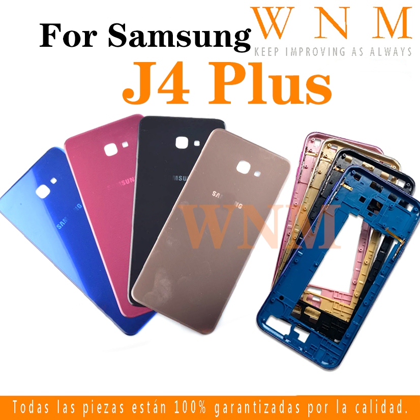 ใหม่สําหรับ Samsung Galaxy J4 Plus 2018 J4 + J415 Full Housing Bezel ฝาหลังแบตเตอรี่ + กรอบกลาง ...