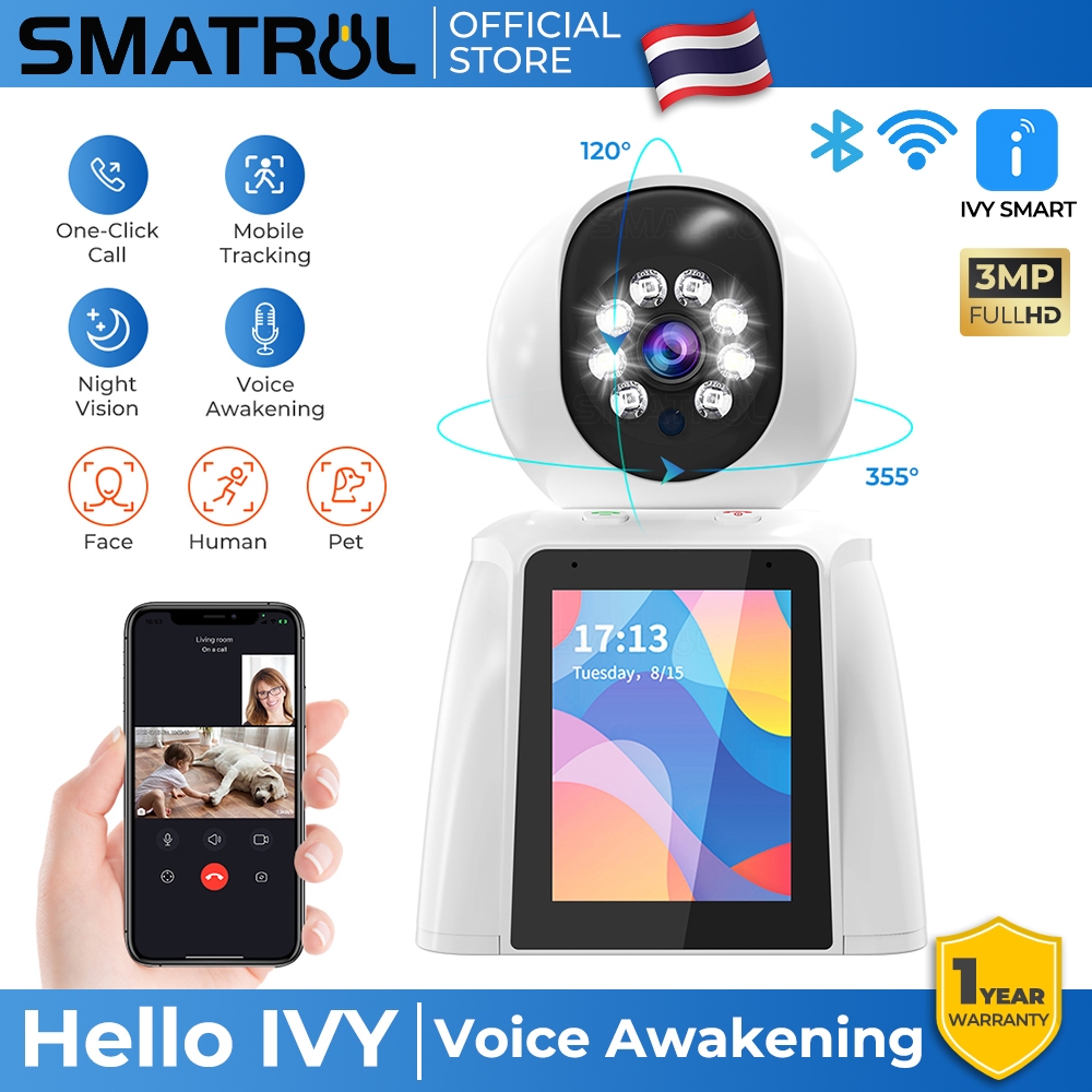 Smatrul 3MP Wifi กล ้ องวงจรปิดกล ้ องวงจรปิดอัจฉริยะพร ้ อมหน ้ าจอ ...