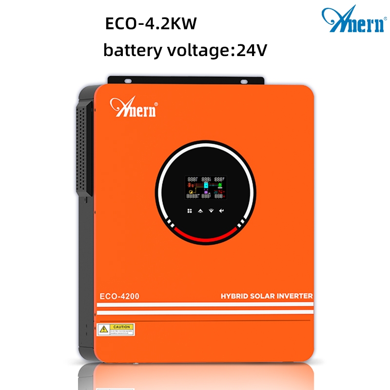 Anern 1600W 3000W 4200W 6200W Mppt Hybrid อินเวอร์เตอร์ Off Grid Inverter Pure Sine Wave 12 V 24 ...