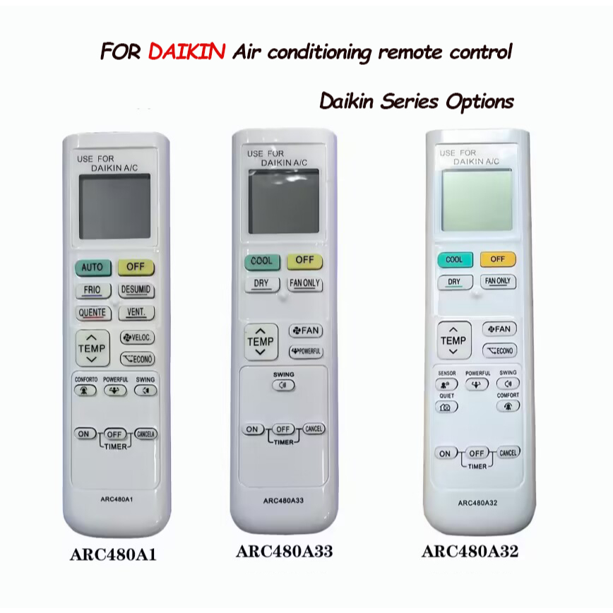 remote รีโมทแอร์ daikin รีโมท Series Options ARC480A33 ARC480A32 ...