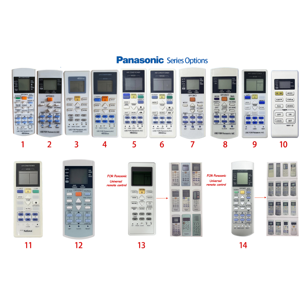 remote รีโมทแอร์ FOR Panasonic Series ประเภทสากล ประเภทสากล Panasonic ...