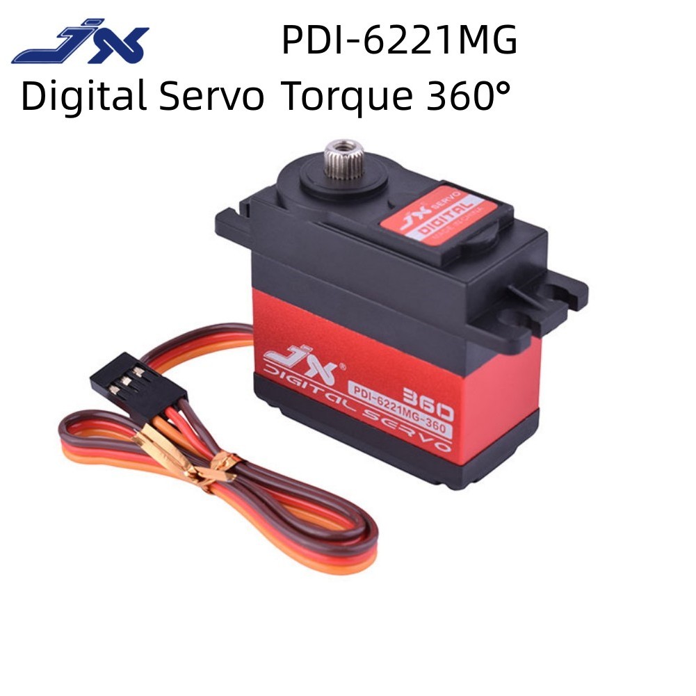 Jx PDI 6221MG 20KG 4.8V-6V แรงบิด 360° Digital Servo สําหรับ 1/10 1/8 RC รถเรือ JX PDI-6221MG ...