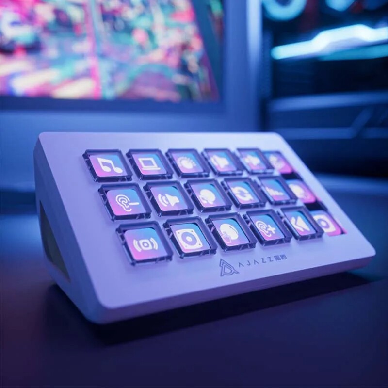 ⭐Ajazz AKP153 Stream Deck Controller Console 15 Macro Keys Trigger Actions ในแอปและซอฟต ์ แวร ์ ...
