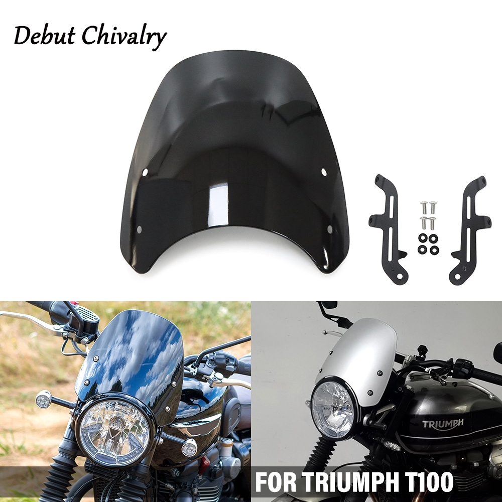 ใช ้ ได ้ กับ Triumph T100 T 100 กระจกบังลมรถจักรยานยนต ์ อุปกรณ ์ ...