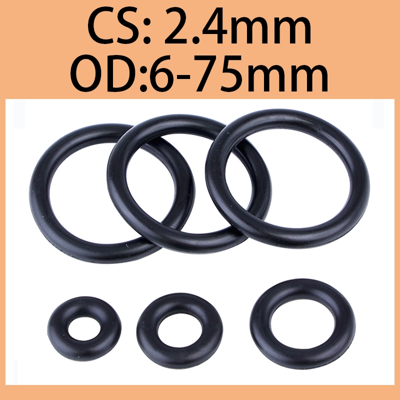 ลูกยางโอริง NBR โอริง O-Ring CS2.4 มม.OD6-75 มม .ลูกยางเส้นกลม โอริง รั ...