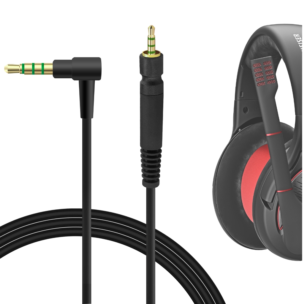 สายสัญญาณเสียง Geekria เข้ากันได้กับ Sennheiser Game One, Game Zero, PC ...