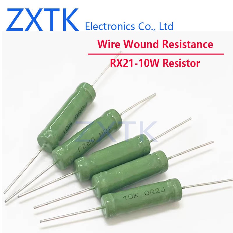 5pcs 0.05-820 Ohm RX21-10W 5% ลําโพง Divider Crossover Wire Winding Resistance Wire Wound ...