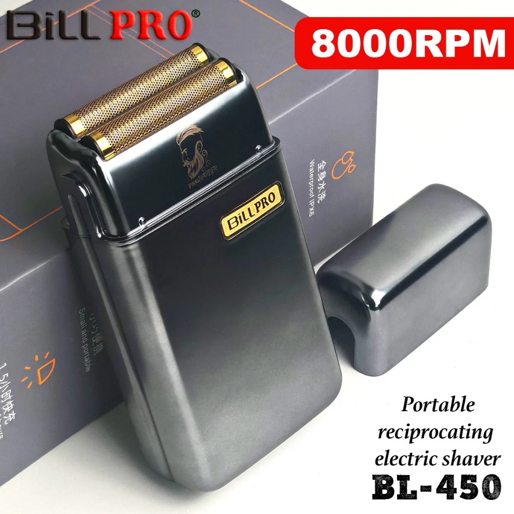 Bill PRO BL450 Body Wash เครื่องโกนหนวดไฟฟ้าขนาดเล็กมืออาชีพ 8000rpm สองสุทธิลูกสูบตัดผม ...