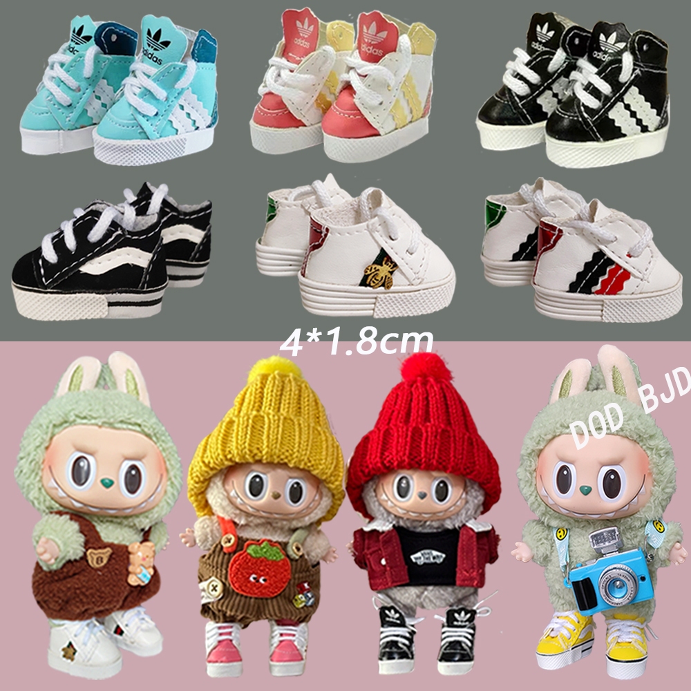 รองเท้าตุ๊กตา (4*1.8 ซม.) ,สําหรับ 17 ซม. Labubu DIMOO WORLD Disney ...