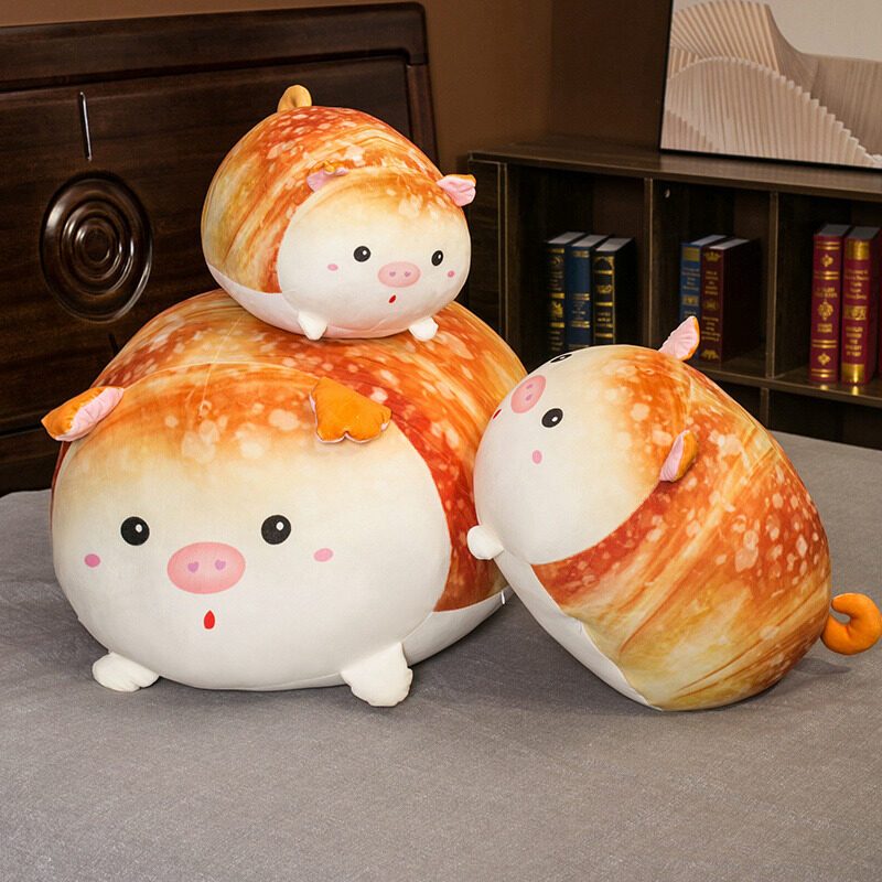 MK TOY น่ารักขนมปังหมอนจำลอง Piggy Bread ตุ๊กตาโซฟาหมอนห้องนอนสาว ...