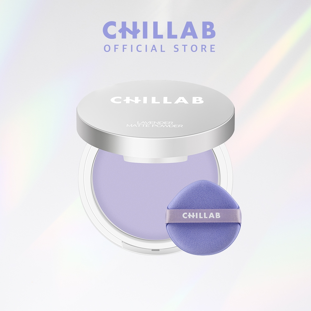 CHILLAB Lavender Matte Powder แป้งคุมมัน สีม่วงไร้ฝุ่น แป้งอัดแข็งโปร่ง ...