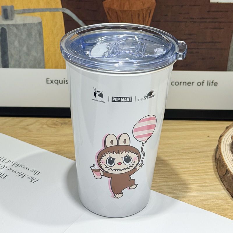 Labubu luckin coffee Co-Branded แก้วน้ําเปลี่ยนสีได้ Luckin Cold Color ...