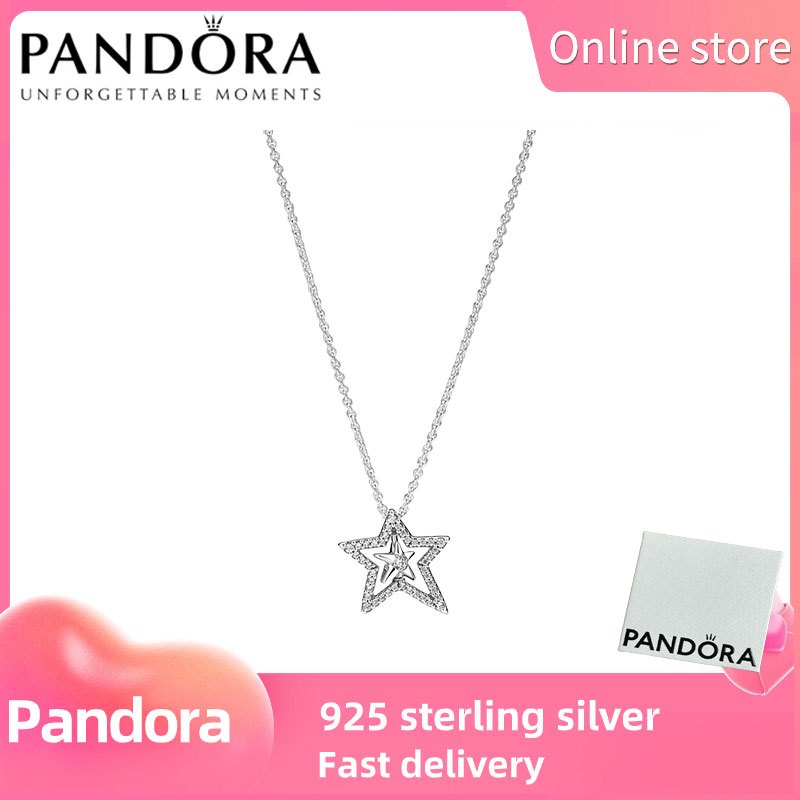 สร้อยคอเงินสเตอร์ลิง S925 แท้ 100% เครื่องประดับ PANDORA[ 390020 สร้อย ...