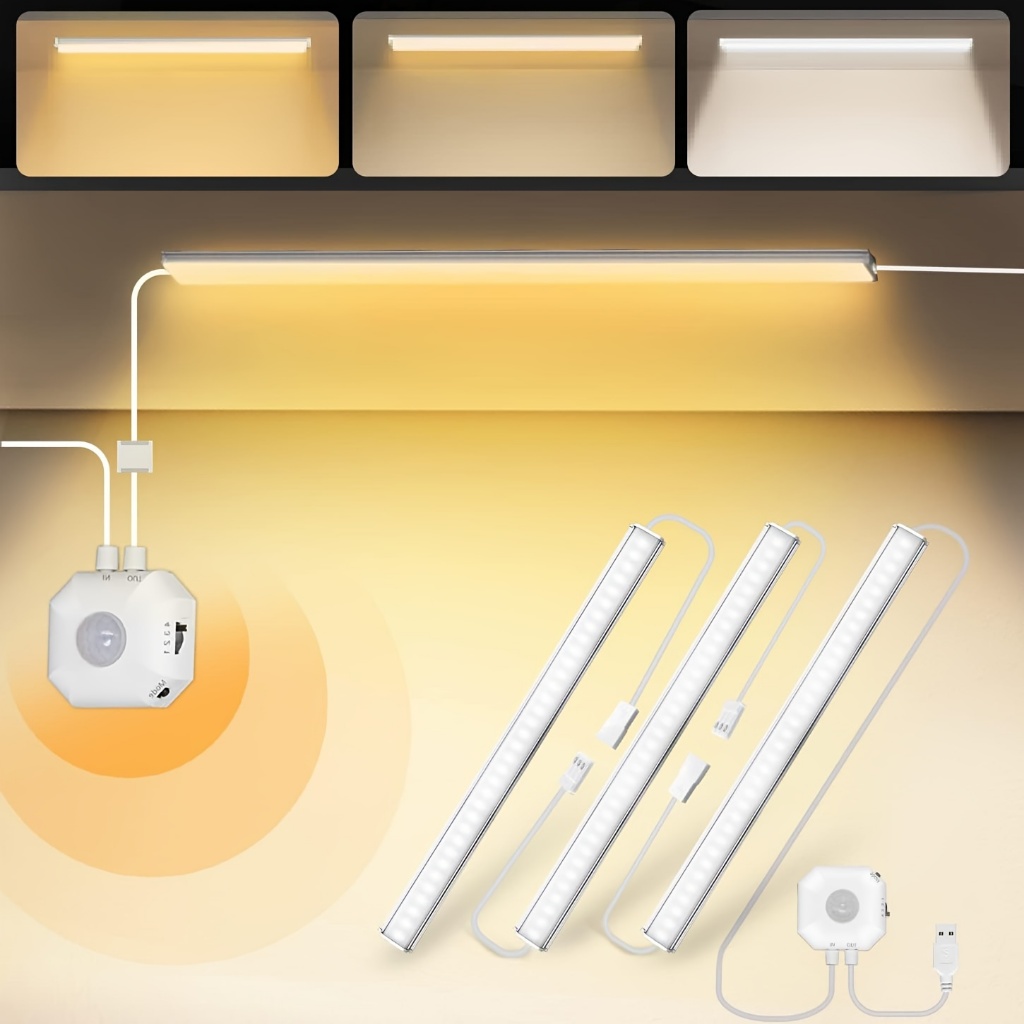 Smart Motion Sensor Light LED Sensor ไฟกลางคืน USB TYPE-C ชาร์จ LED ...