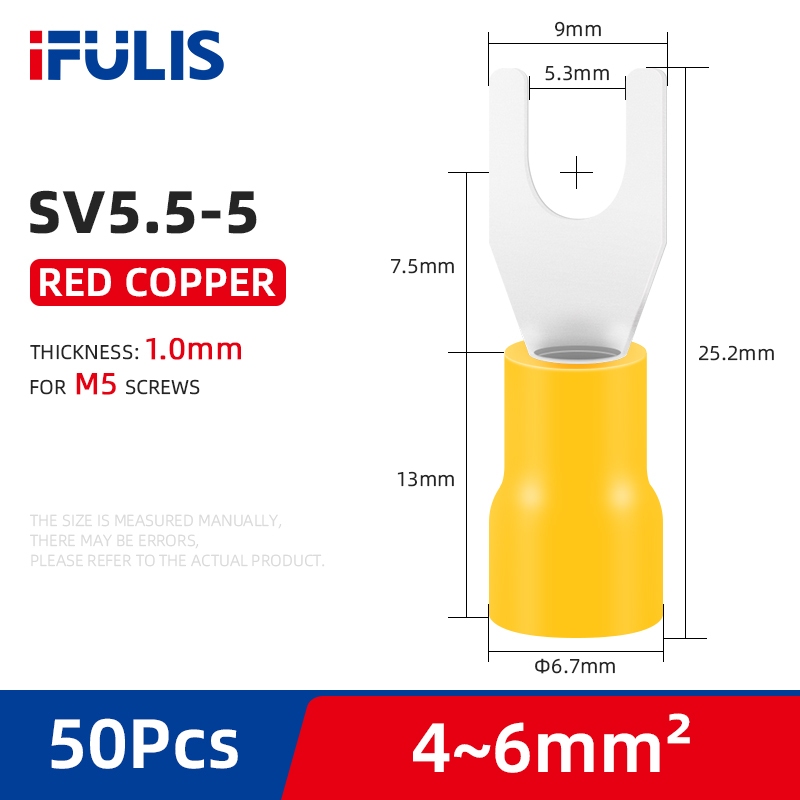 Sv หางปลาเชื่อมต่อสายไฟ SV1.25 SV2 SV3.5 SV5.5 | Shopee Thailand