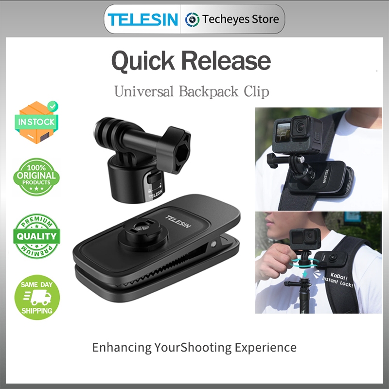 【Upgrade】TELESIN Quick Release Backpack Clip Bag Belt Shoulder Strap ...