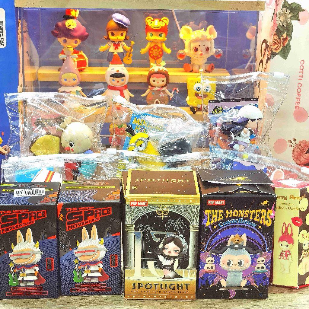 Popmart Labubu Molly Sanrio Dimoo Blind Box ตุ๊กตาตกแต่งสะสมกล่องตาบอด ...