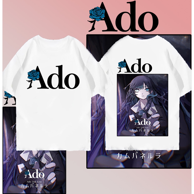 พิมพ์ผ้าฝ้าย Ado Mars เสื้อยืดพิมพ์สองด้านสำหรับผู้ชายและผู้หญิง S-5XL ...