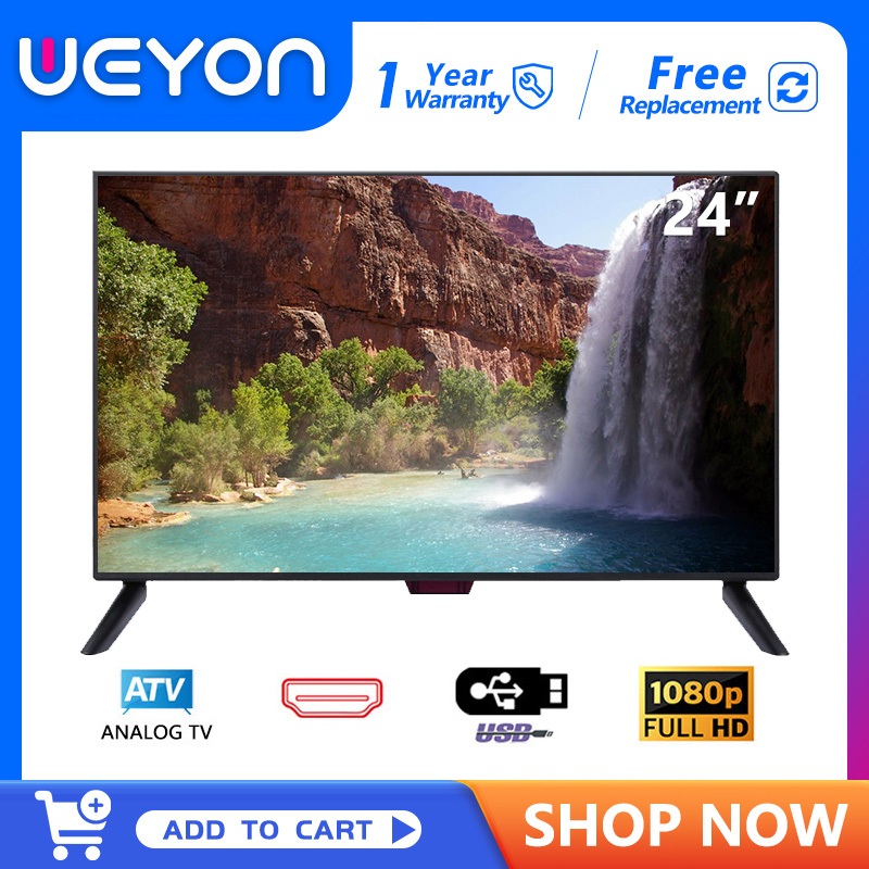WEYON LED TV 24 นิ้ว HD ทีวีจอแบน | Shopee Thailand