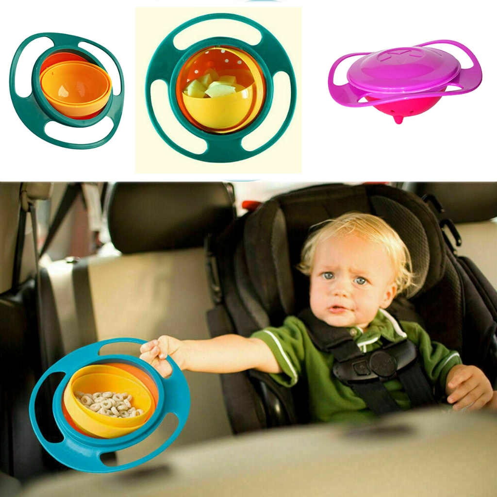 ในสต็อก 1 ชิ้นชามเด็ก Universal Gyro ชามการออกแบบในทางปฏิบัติเด็ก 360 ...