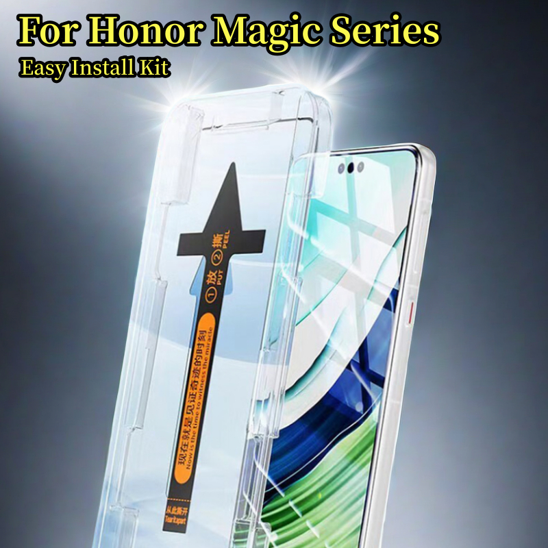 ฟิล์มกระจกนิรภัยแบบโค้งพรีเมียม สำหรับ Honor Magic 6 / 5 Pro ติดตั้งง่าย สำหรับ Magic6 Magic5 9H ...