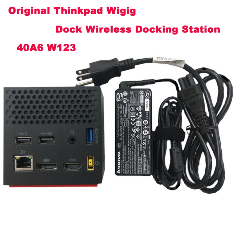 ใหม่ original Thinkpad Wiig Dock สถานีเชื่อมต่อไร้สาย 45W ชุด 40A6 W123 ...