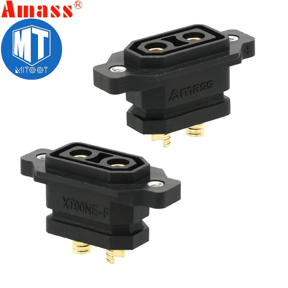 1 / 2 / 5 ชิ้น Amass XT90NE-F แบตเตอรี่เชื่อมต่อ XT90E ปลั๊กหญิง Gold-plated XT90 Mountable ...