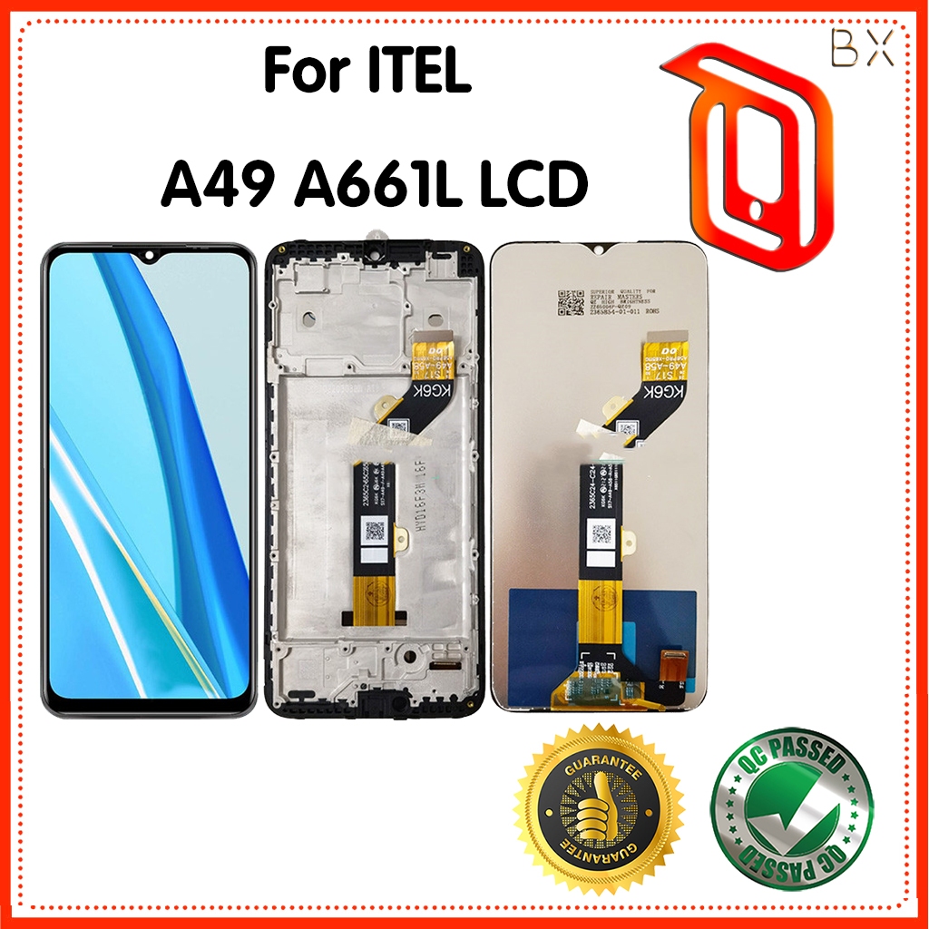 6.6 " คุณภาพสูงสําหรับ itel A49 LCD A661L หน ้ าจอแสดงผลเดิมและหน ้ าจอ ...