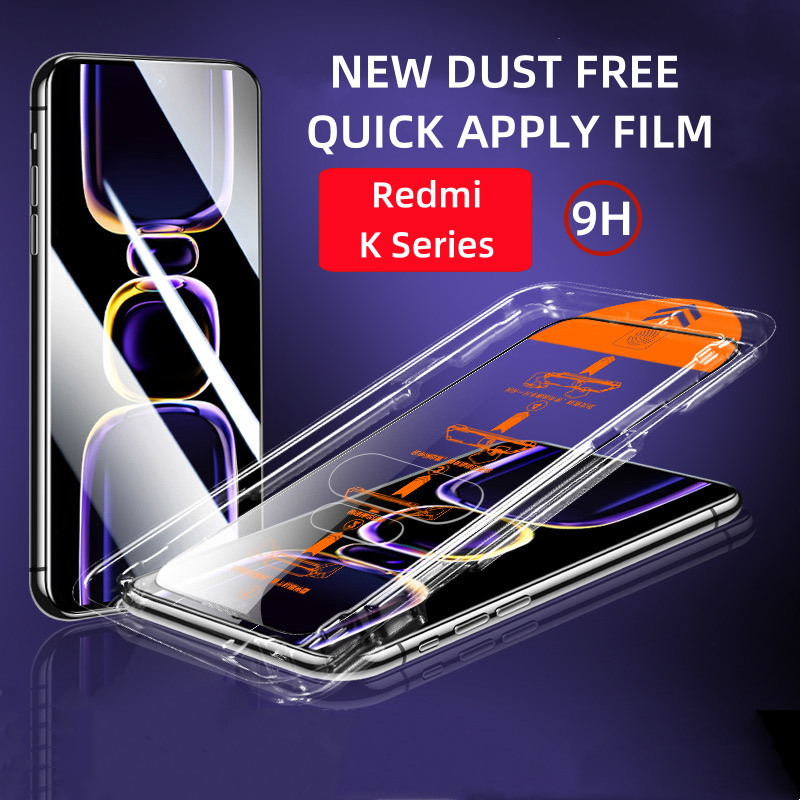 สําหรับ XIAOMI Redmi K70 K60 K50 K40 Ultra Pro Plus Pro + HD กระจกนิรภัยติดตั้งอย่างรวดเร็ว ...
