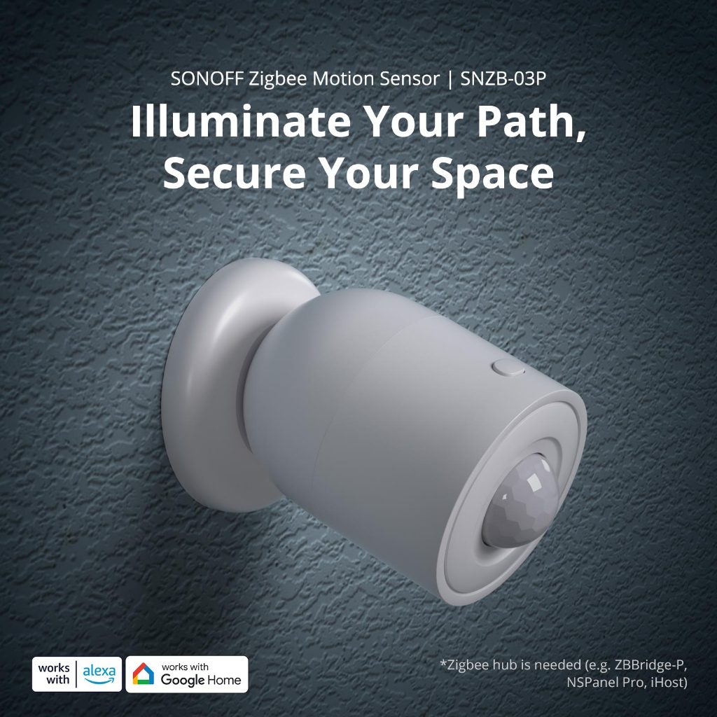Sonoff SNZB-03P Zigbee Motion Sensor Light Detection Home Security ...