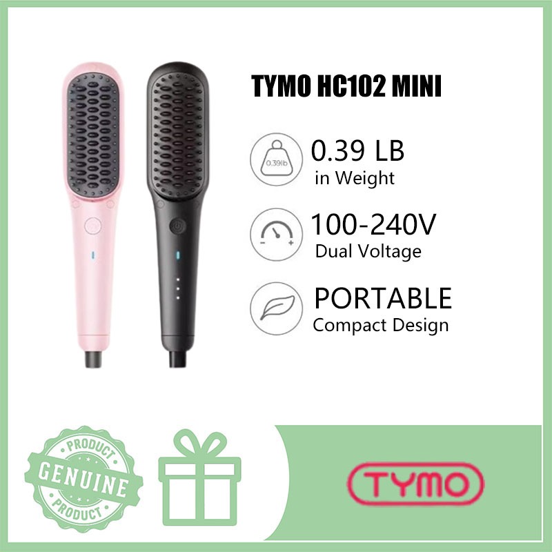 Tymo iONIC MINI แบบพกพาแบบมีสายปุยตรงไอออนลบหวีผมตรง | Shopee Thailand