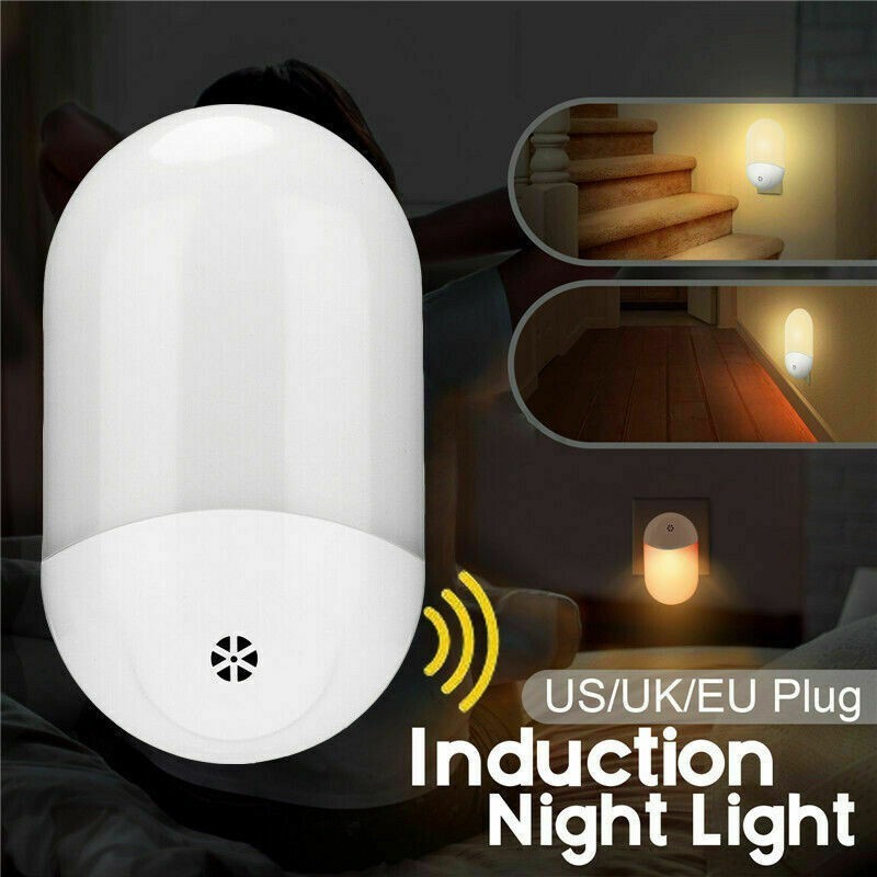 อัตโนมัติ LED Night Light Wall Plug In Dusk to Dawn Sensor โคมไฟสีขาว ...