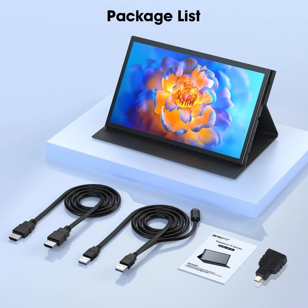 Aprotii 10 นิ้วหน้าจอ RasPi, 1024x600 IPS Capacitive Touchscreen ...