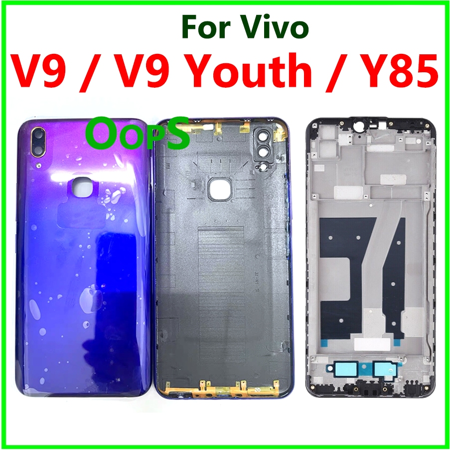 สําหรับ Vivo V9 Y85 Y85A V9 Pro Youth Edition Z1 Z1i LCD ด้านหน้ากรอบกลางแบตเตอรี่ฝาหลังที่อยู่ ...