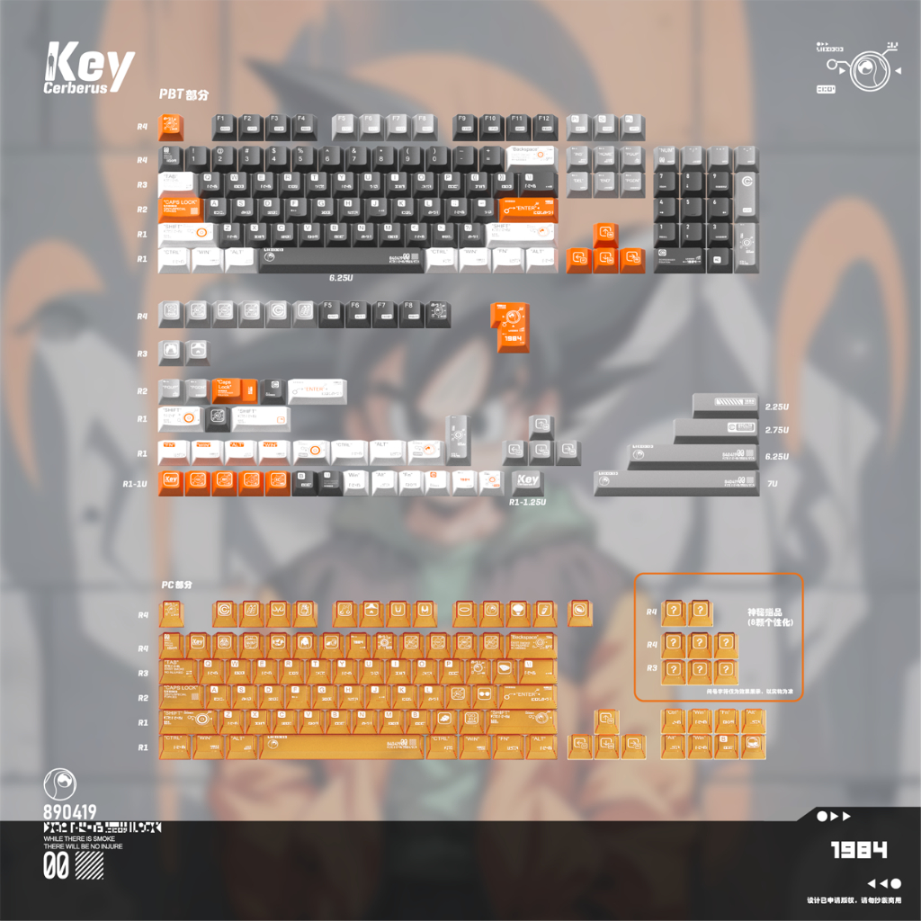 -LW- KEY CERBERUS Fight Test Keycap ที ่ กําหนดเองคีย ์ บอร ์ ด Keycap ...