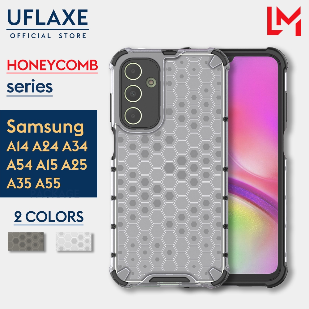 UFLAXE Honeycomb เคสแข็งกันกระแทกสำหรับ Samsung Galaxy A15 A25 A35 A55 A05 A05S A14 A24 A34 A54 ...