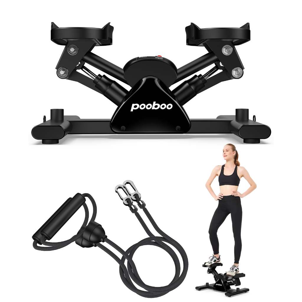 Pooboo Cardio Mini Stepper Machine พร ้ อมแถบต ้ านทาน , ฟิตเนสที ่ บ ้ ...
