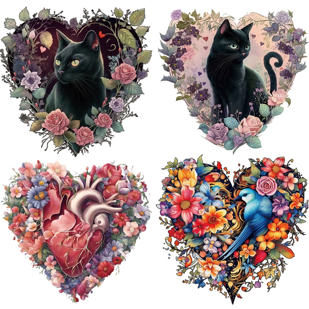 แพทช์แมวดําบนเสื้อผ้าการถ่ายเทความร้อน Diy Parches Ropa เสื้อผ้าสติกเก ...