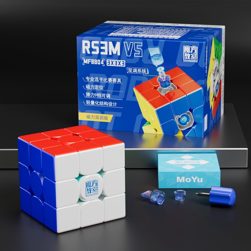 Moyu RS3M V5 3x3 Magnetic Cube Professional Magnetic MagLev Ball-Core ...