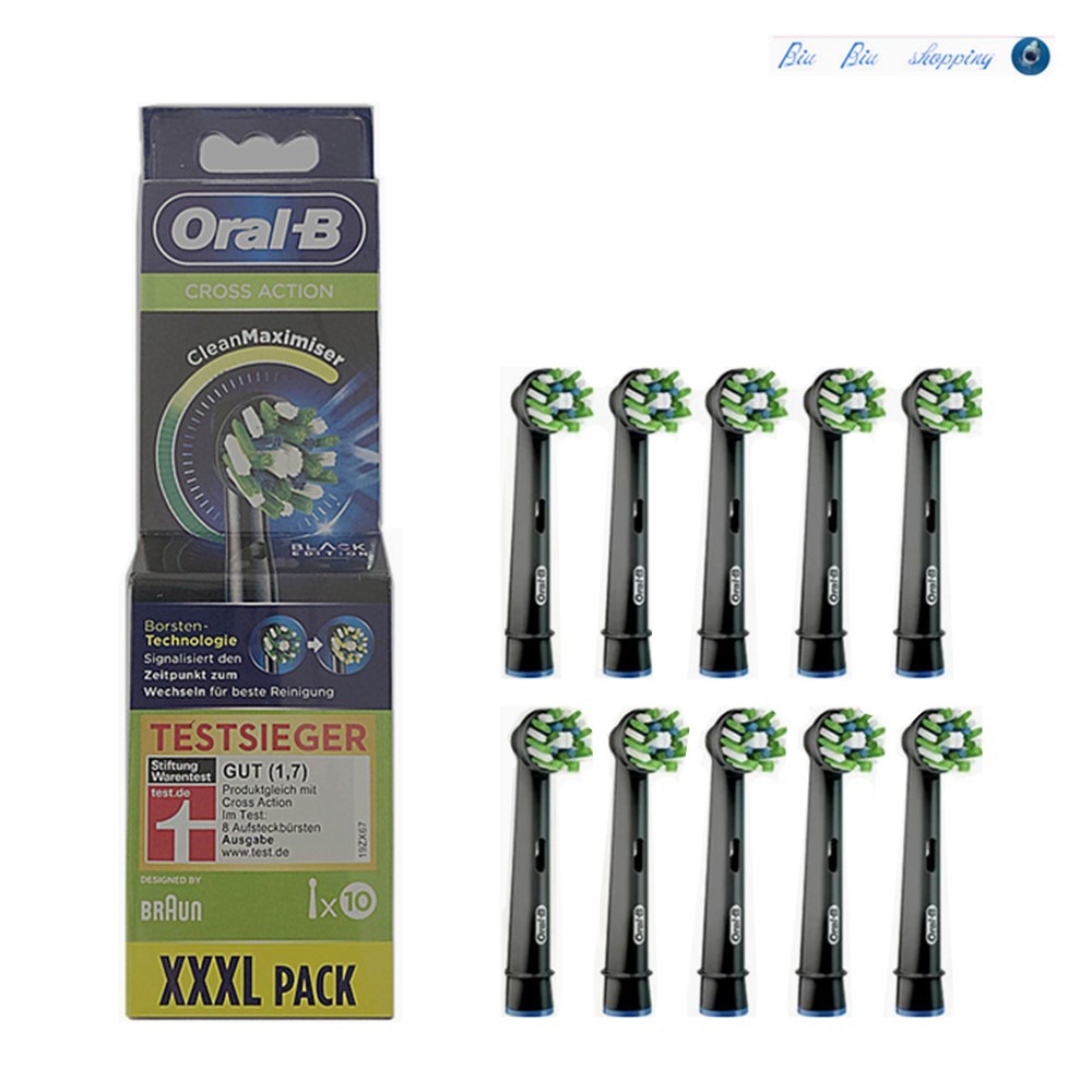 Oral-b EB50 Cross Action Clean Maximizer หัวเปลี ่ ยนแปรงสีฟันไฟฟ ้ าสีดํา 10 ชิ ้ น | Shopee ...