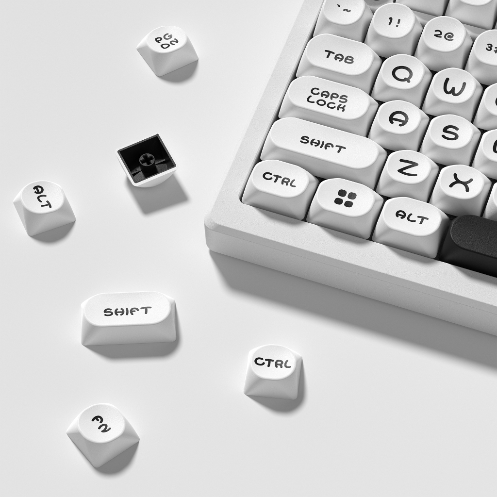 Voier MOA โปรไฟล์ 130 คีย์ Keycaps BOW WOB Double Shot PBT Key Cap ...