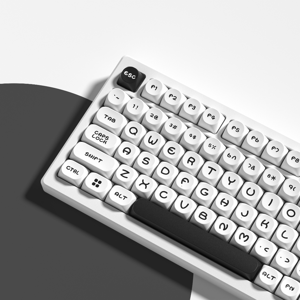 Voier MOA โปรไฟล์ 130 คีย์ Keycaps BOW WOB Double Shot PBT Key Cap ...