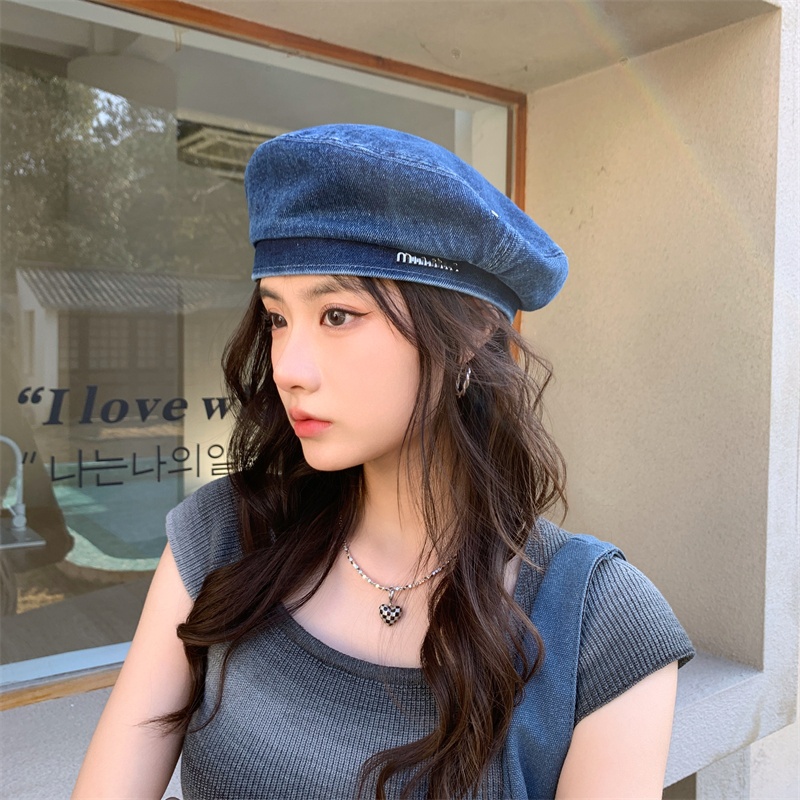 คาวบอย Beret หญิงฤดูใบไม้ผลิฤดูร้อนสไตล์ใหม่ All-Match แฟชั่น Street ...